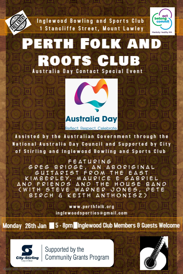 Perth Folk and Roots Club Australia Day Contact Special Event ...